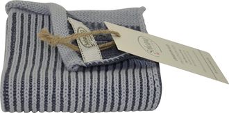 Solwang Design RibRib Tuch 100% Bio Baumwolle 25 x 25 cm sturmgrau