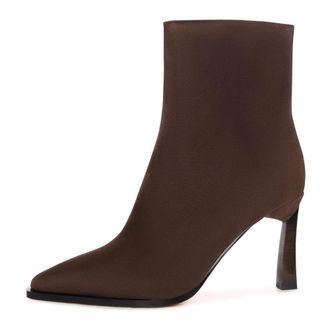 Cesare Gaspari Samtkante Kn&ouml;chelstiefel - Braun - - Shoes - Damen - Braun - 41 EU