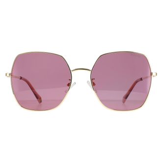 Polaroid Rund Damen Gold Rosa Rosa Polarisiert PLD 6178/G/S