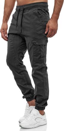 Tazzio Cargohose Herren Cargo Hose Jogger Chino Regular Fit Jeans M610 Anthrazit XXL