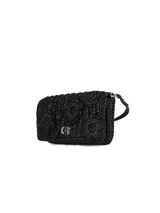 Miu Miu Womens Miu Crossbody Bag Black Lambskin Crossbody-bags