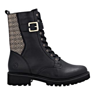 Remonte Damen D8658 Schn&uuml;rstiefel, Schwarz, 36 EU