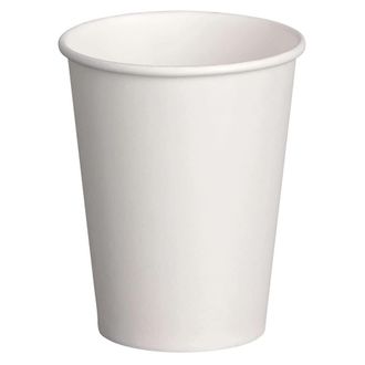 Generic 1000 Stk. Hei&szlig;- und Kaltgetr&auml;nkebecher wei&szlig; Pappe beschichtet 200 ml (max 270ml)