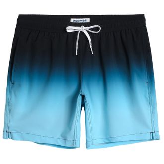 Maamgic Herren 4 Way Stretch Badehose Badeshorts Schnelltrocknend Badeshorts Kurz Beachshorts f&uuml;r Strand und Wassersport MEHRWEG,Seeblau Gradient,XS