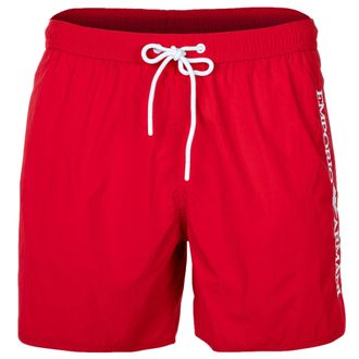 Emporio Armani Herren Embroidery Logo Swim Boxer Beachwear, RED, 52