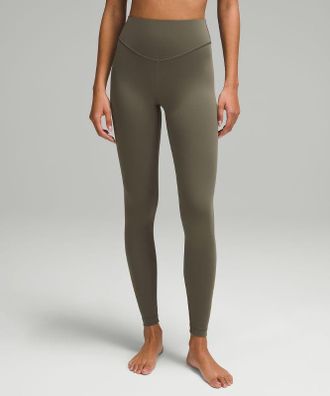lululemon Wunder Under Leggings aus mit hohem Bund für Frauen - 71 cm - Größe 10 in Army Green