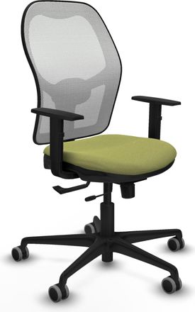 Piqueras y Crespo Jorquera Schreibtischstuhl mit 1D-Armlehnen, h&ouml;henverstellbare Lendenwirbelst&uuml;tze, ausgestattet mit Syncro/Traslack und injiziertem Schaumstoff, mit R