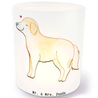 Mr. & Mrs. Panda Windlicht Golden Retriever Lebensretter - Geschenk, Windlichter, Goldie Hund, Glas Teelichthalter, Kerzenhalter, teelichtleuchter