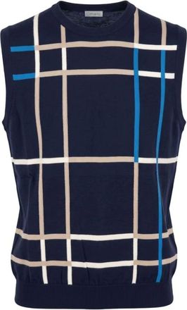 Malo Gilet en maille &agrave; col rond - Femme - Vestes - Bleu - Taille: 46 FR