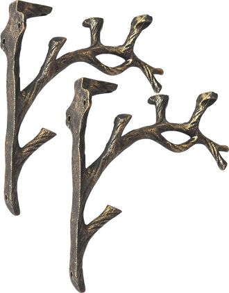 Generico Wandregale, 2 St&uuml;ck, schwebendes Holz, Wandregale f&uuml;r Eing&auml;nge, Branch Vintage Rack Metall, Schlafzimmer, Wohnzimmer, K&uuml;che, B&uuml;ro, Garage, Bibliothek,