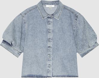 Frame Denim Top The Billow Sleeve Puffin
