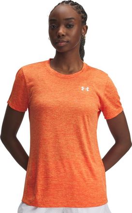 Under Armour Damen Tech Twist Short Sleeve Crew, (844) Orange Base/Weiß, X-Groß