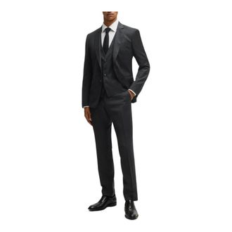HUGO BOSS Elegantes Schwarzes Zuhause Westen Set - - Suits - Herren - Schwarzk - 3XL