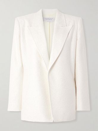 Gabriela Hearst Mairi Blazer Aus Seiden-bouclé - Elfenbein