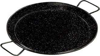 Garcima 15 cm Durchmesser aus emailliertem Stahl Cricket Tapas-Flach Paellapfanne, Schwarz