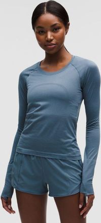 lululemon Haut manches longues Swiftly Tech 2.0 Longueur taille pour Femmes - Bleu - Taille 10