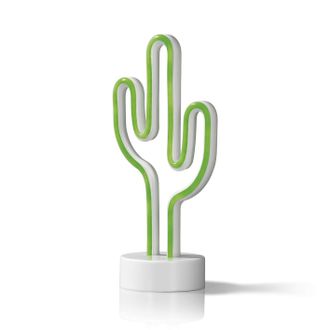 Easymaxx 02922 LED-Deko Kaktus | Neonr&ouml;hren-Optik, Batteriebetrieben | Indoor-Party-Beleuchtung, Gr&uuml;n