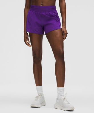 lululemon Hotty Hot Shorts mit hohem Bund und Liner f&uuml;r Frauen - 10 cm - Gr&ouml;&szlig;e 12 in College Purple