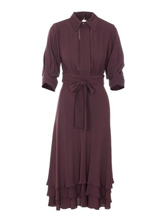 Elisabetta Franchi Robe Au Genou - Marron