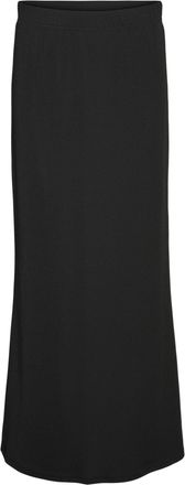 Vero Moda Damen Vmkanva Long Nw Glitter Skirt JRS Maxirock, Black/Detail:Black Lurex, Medium