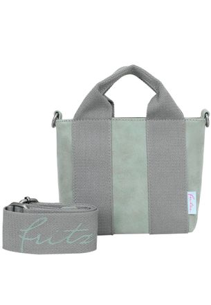 Fritzi Aus Preu&szlig;en Fritzi Bini Vintage Salbeilini Crossbody Handtasche Klein - Vegan Lederimitat Look, verstellbarer Webbing-Gurt, Rei&szlig;verschluss, Kurzgriff, Alltag & Ci