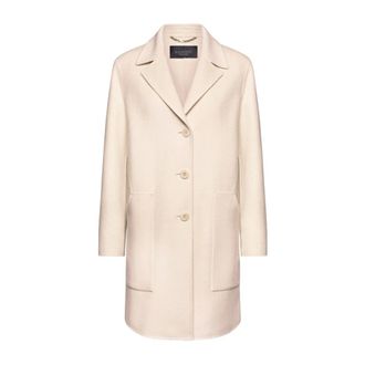 Elena Miro Doppelstoffmantel mit Revers- Knopfl&ouml;chern und Taschen - - Coats - Damen - Beige - 4XL