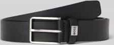 HUGO BOSS Ledergürtel mit Label-Prägung Modell ELIO