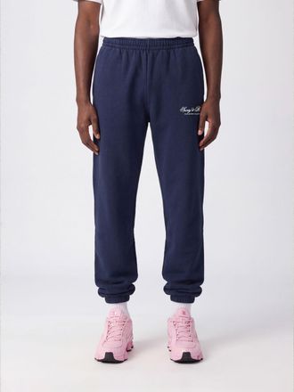 Sporty & Rich Pantalon de jogging en coton avec logo brod&eacute;