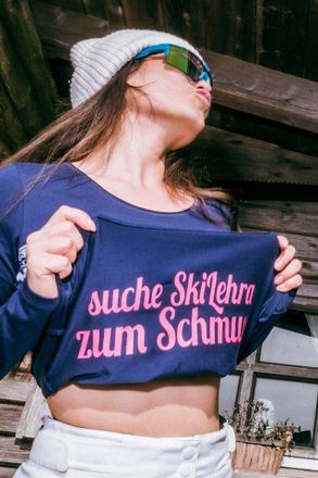 hangOwear Rundhalspullover Longsleeve Damen - SUCHE SKILEHRA - marine