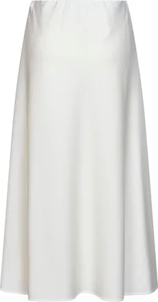 Brunello Cucinelli Flute Virgin Wool Twill Skirt - White