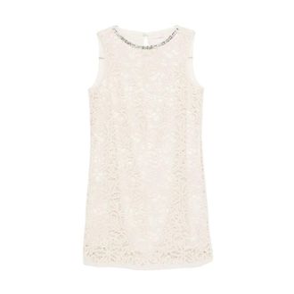 Liu Jo Femme, Robes, Beige, Taille: 38 FR Macrame Short Dress