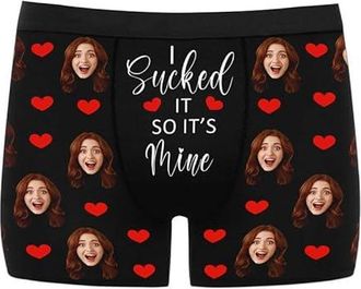 Generic Calecon personnalise Homme avec Visage Photo cale&ccedil;on personnalis&eacute; Boxer Personnalis&eacute; Cadeaux pour Saint-Valentin comme Cadeau Personnalisable pour Mar