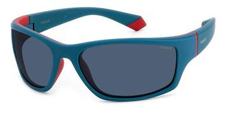Polaroid Pld 2135/s CLP/C3 TEAL RED Sunglasses Mens Acetate, Standard, 65
