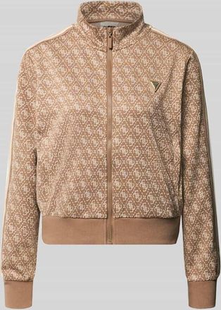 Guess Regular Fit Sweatjacke mit Allover-Logo-Print