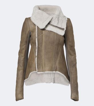 Rick Owens Veste Naska en cuir et shearling