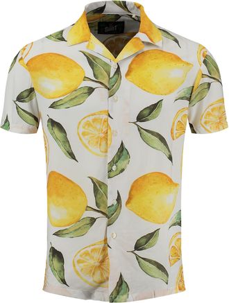 Key Largo Herren KLCITRON 1/2 Patterned Hemd, White (1000), XXL