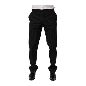 Dolce & Gabbana Pantalon de costume formel &agrave; rayures - Homme - Pantalons - Noir - Taille: M