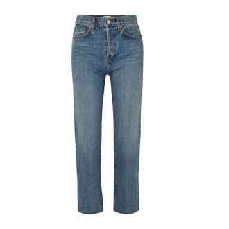 Re/Done Jeans Hochhochofenrohr Komfort Stretch - - Jeans - Damen - Blau - W23