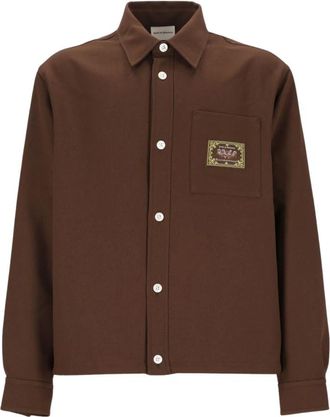 Dr&ocirc;le de Monsieur Chemise &agrave; ourlet &eacute;lastiqu&eacute; - Homme - Chemises - Brun - Taille: L