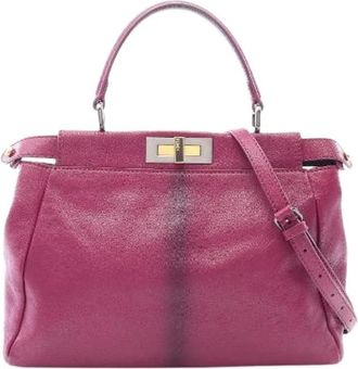 Fendi Pre-owned Sac Peekaboo en Cuir 2way - Femme - Pre-owned - Violet - Taille: ONE Size