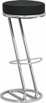 Livetastic Barhocker, Schwarz, Chrom, Metall, Textil, Rundrohr, 35x75x35 cm, Esszimmer, Barmöbel, Barhocker