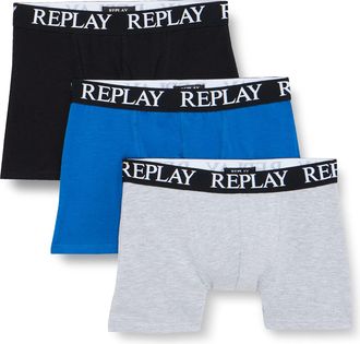 Replay Basic Cuff Unterwäsche Black/Grey Melange/Turquoise XXL