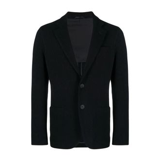 Giorgio Armani Herringbone Wollmischungs-Blazer - - Jackets - Herren - Blau - L