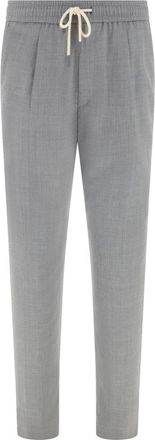 Boggi Milano Homme, Pantalons, Gris, Taille: 3XL Pantalon de voyage en laine avec cordon de serrage