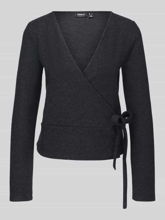 Only Langarmshirt mit Wickeloptik