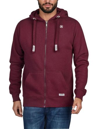 Riverso Sweatjacke Herren mit Kapuze Rei&szlig;verschluss Regular Fit RIVNoah Kapuzenjacke Hoodie Kapuzenpullover Rot 3XL, Gr&ouml;&szlig;e:3XL, Farbe:Port Red (15400)
