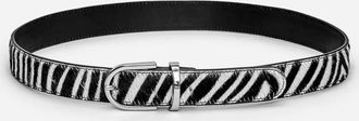 Arket Lederg&uuml;rtel Mit Zebramuster -Schwarz