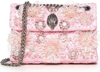 Kurt Geiger Femme, Sacs, Rose, Taille: ONE Size Raffia Mini Kensington