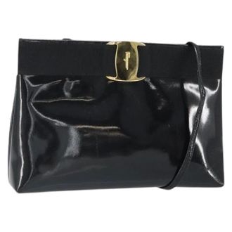 Ferragamo Sac bandouli&egrave;re en cuir Pre-owned - Femme - Pre-owned - Noir - Taille: ONE Size