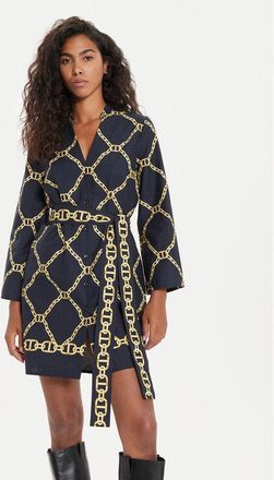 Twin-Set Hemdkleid 241TP2733 Dunkelblau Straight Fit